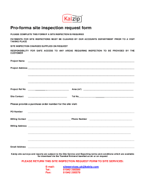 Fillable Online 4 Proforma site inspection request form Fax Email Print ...