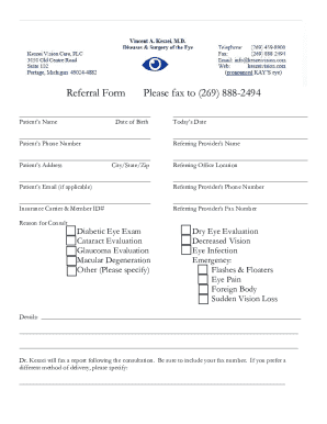 Fillable Online Refer a PatientReferral Forms for Physicians Fax Email ...