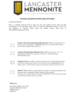 Fillable Online PHYSICAL RECERTIFICATION CHECK OFF SHEET Fax Email ...