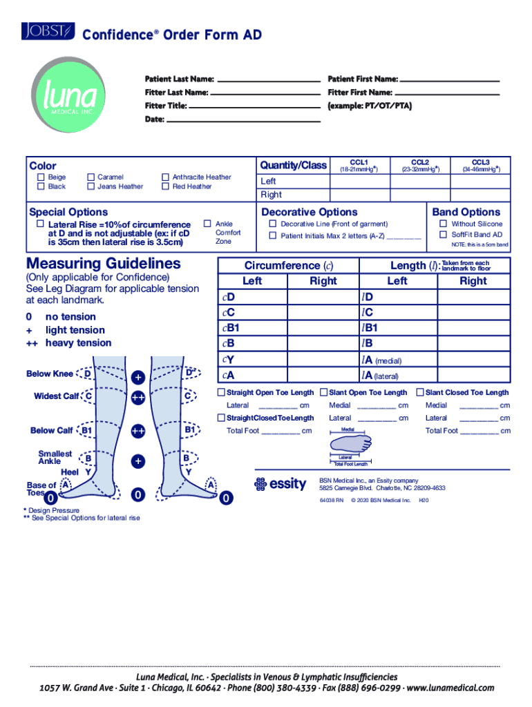 Jobst Made To Measure Form - Fill Online, Printable, Fillable, Blank ...