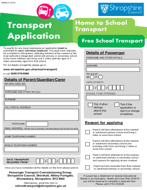 Fillable Online SEN Application Form - Shropshire Council Fax Email ...