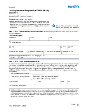 Fillable Online Loan agreement/Request for non-ERISA 403(b) annuities ...
