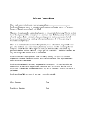 Fillable Online Informed Consent Form - Body and Soul Acupuncture Fax ...