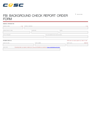 Fillable Online FBI BACKGROUND CHECK REPORT INSTRUCTIONS Fax Email ...