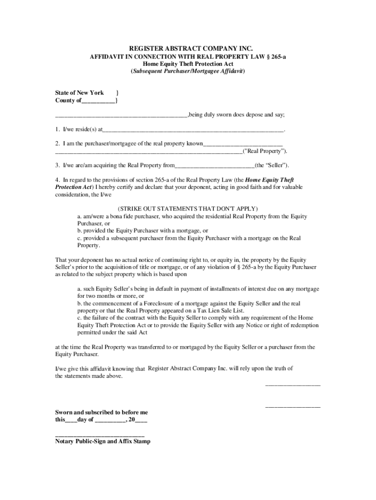 Fillable Online LLC Affidavit of Title - The Judicial Title Insurance ...