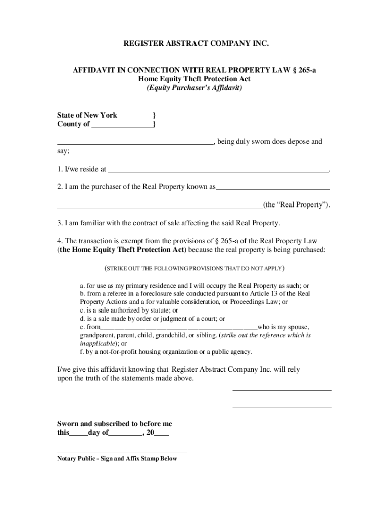 Fillable Online LLC Closing Affidavit - The Judicial Title Insurance ...