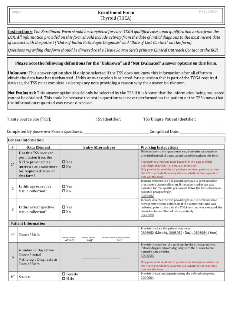 Fillable Online Thyroid (THCA) Fax Email Print - pdfFiller
