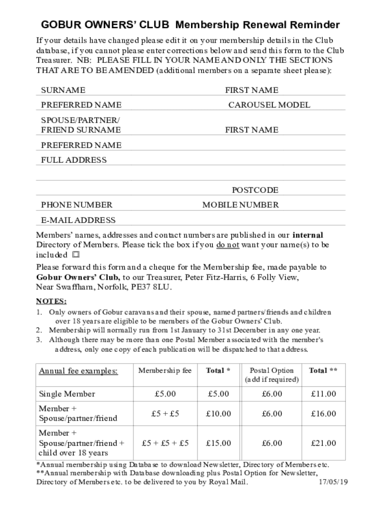 Fillable Online How to write a membership renewal letters and emailsHow ...