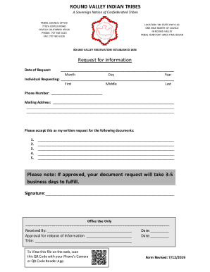 Fillable Online Round Valley Indian Tribes of the Round Valley ...