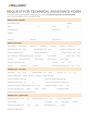 Fillable Online REQUEST FOR TECHNICAL ASSISTANCE FORM - Williams Fax ...