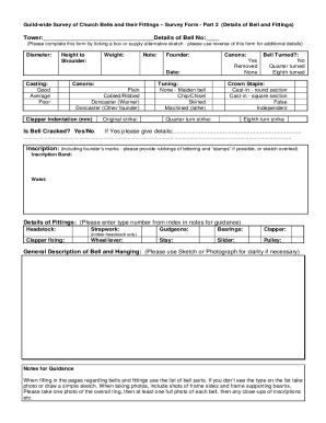 Fillable Online Bell Survey Form Bells.doc Fax Email Print - pdfFiller