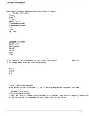 Fillable Online Book Estimate Request Form TemplateJotForm Fax Email ...
