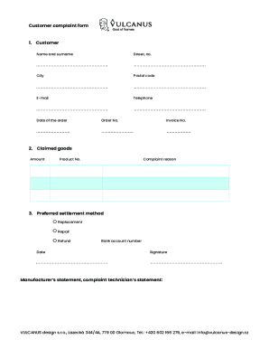 Fillable Online Customer complaint response email template plus 7 ...