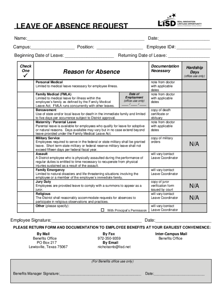 Fillable Online PERSONAL LEAVE REQUEST FORM - UCF Human Resources Fax ...