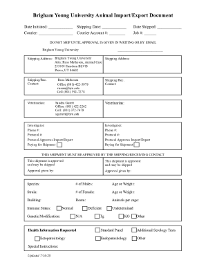 Fillable Online Animal Import-Export Fax Email Print - pdfFiller