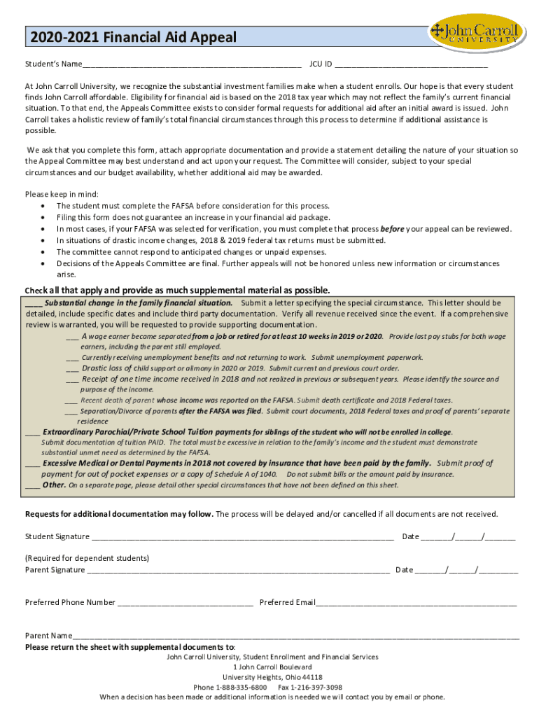 Fillable Online Students Name JCU ID Fax Email Print - pdfFiller