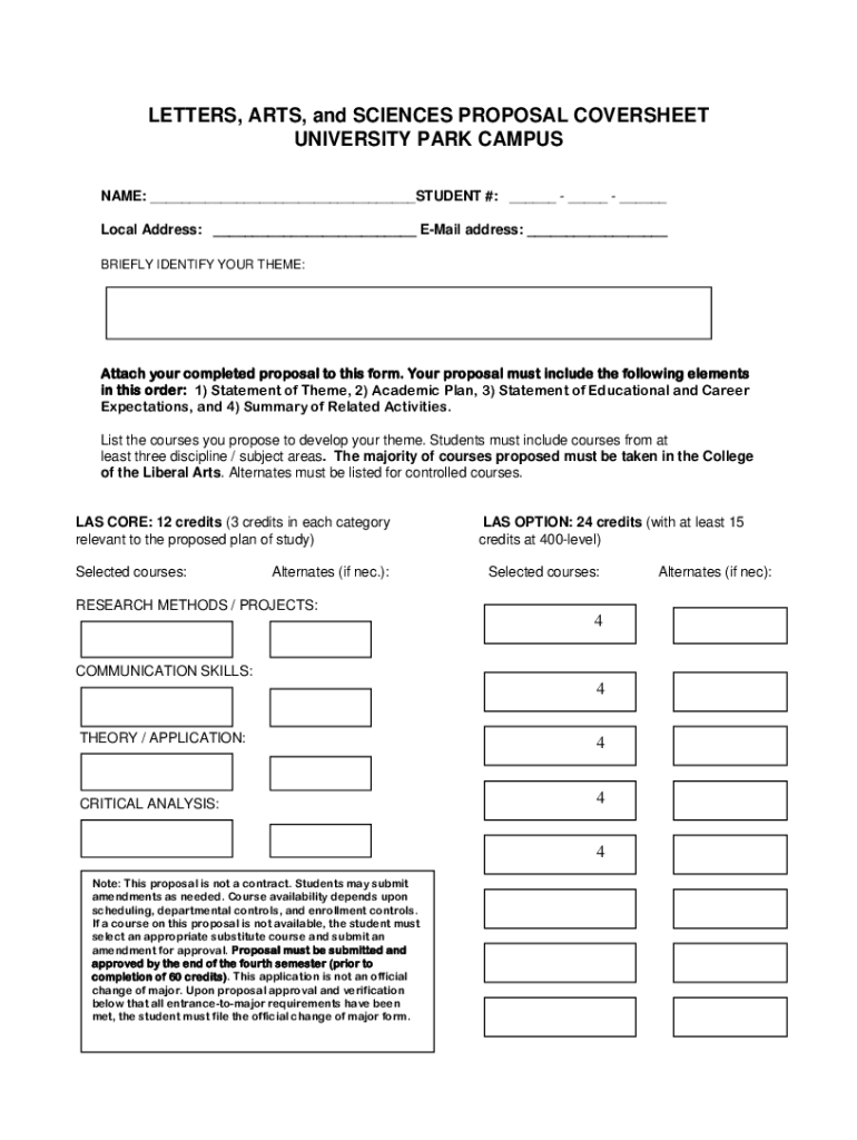 Fillable Online LAS coversheet.doc Fax Email Print - pdfFiller