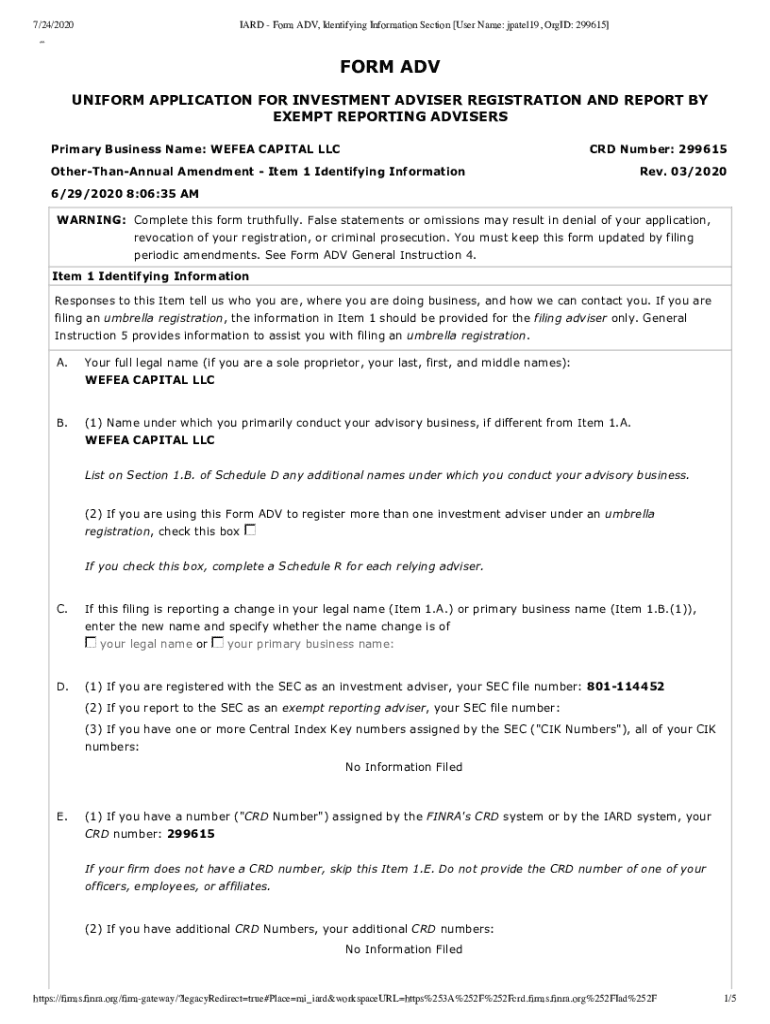 Fillable Online Part 3 Form ADV: Customer (Form CRS) Fax Email Print ...