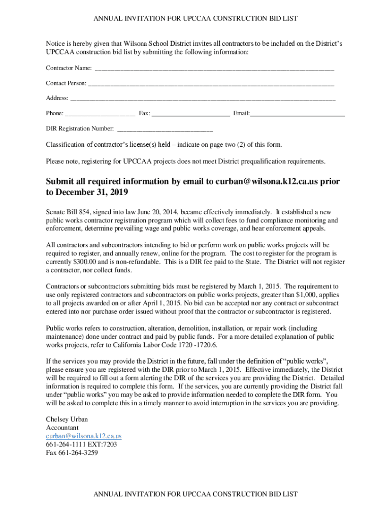 Fillable Online Invitation to Bid TemplateFree Invitation for Bid (IFB ...