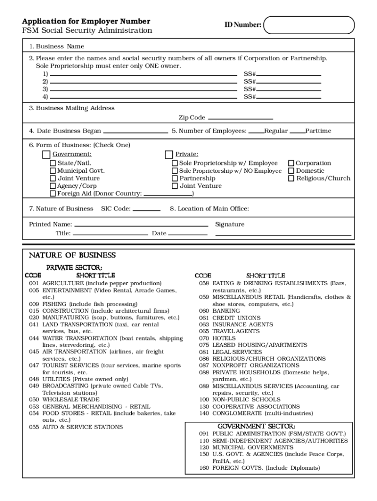 Fillable Online Application for Employer Number - MRA Fax Email Print ...