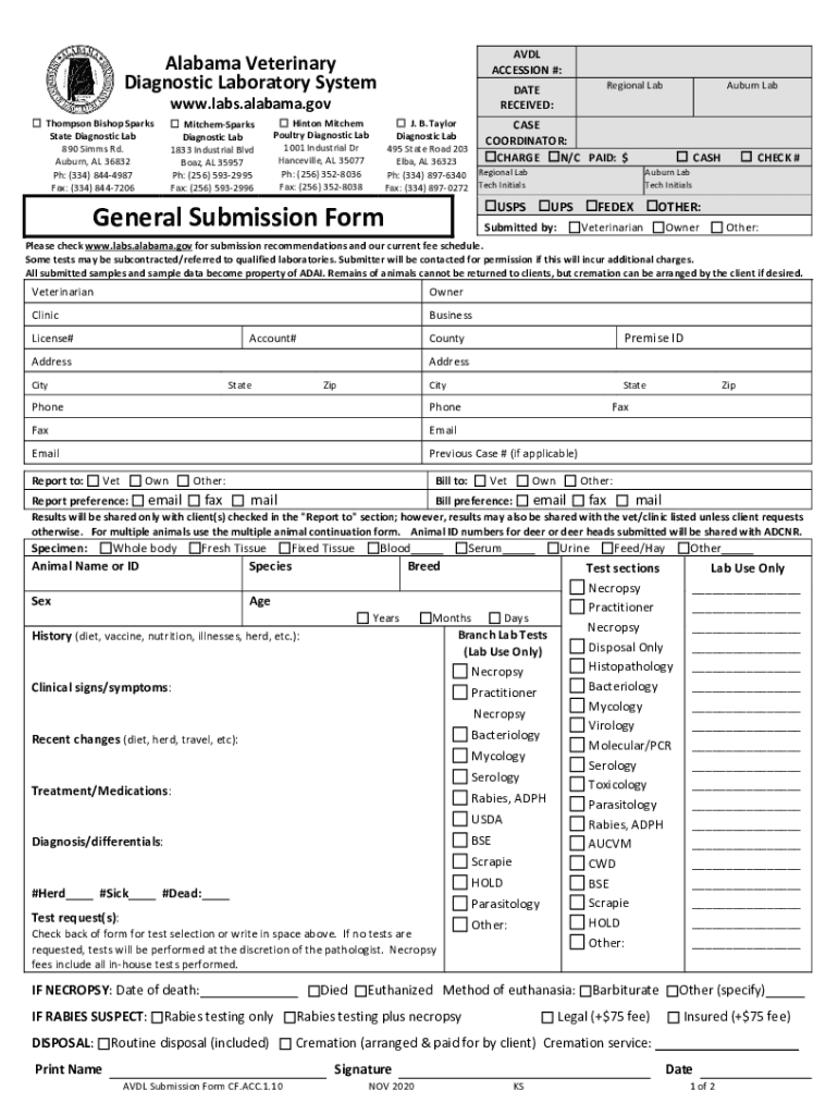 Fillable Online agi alabama Alabama General Submission Form Download Fillable PDF ... Fax Email ...