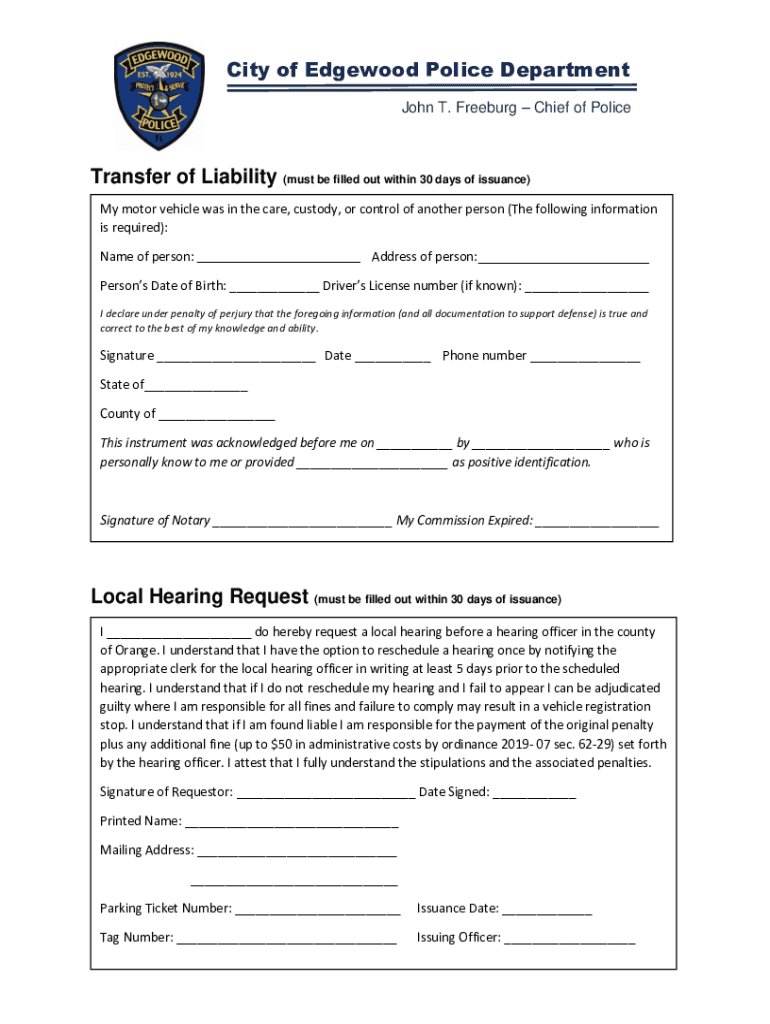 Fillable Online Edgewood Police Department, Florida - AboutFacebook Fax ...