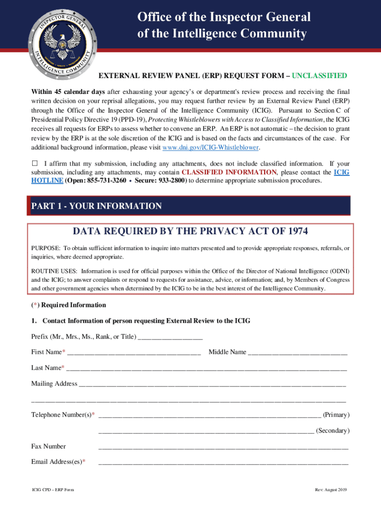 Fillable Online EXTERNAL REVIEW REQUEST FORM 1. EXTERNAL REVIEW REQUEST ...