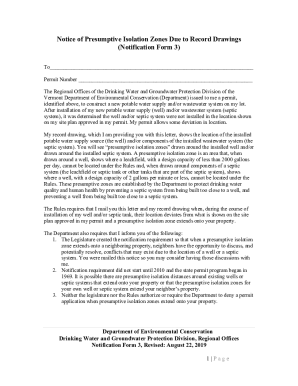 Fillable Online Notice of Presumptive Isolation Zones Due to Record ...