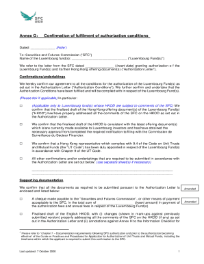Fillable Online Annex G: Confirmation of fulfilment of authorization ...