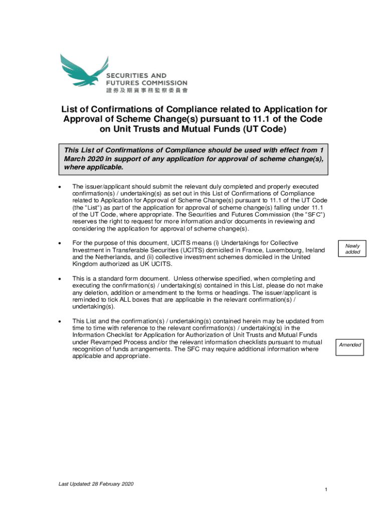 Fillable Online List of Confirmations of Compliance related to Application for Fax Email Print ...