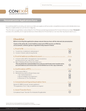 Fillable Online Personal/Joint Application Form Fax Email Print - pdfFiller