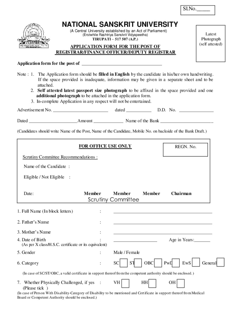 Fillable Online APPLICATION FORM FOR ACADEMIC POSITION - Govt. Jobs Fax ...