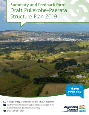 Fillable Online Pukekohe-Paerata summary and feedback form Fax Email ...