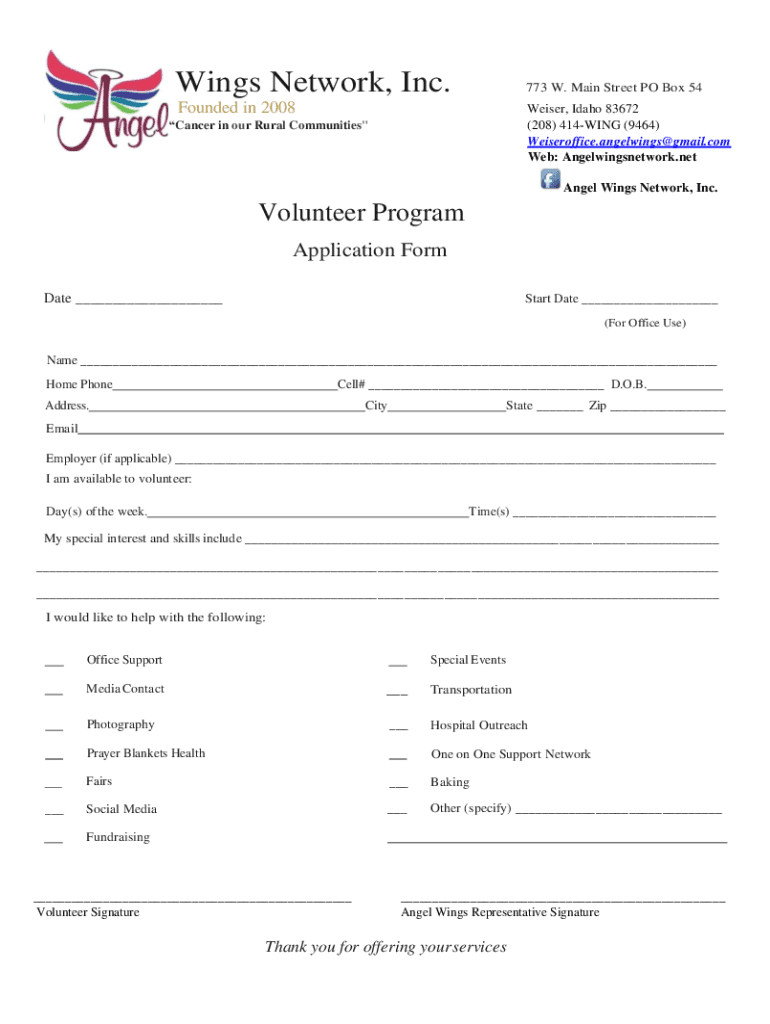 Fillable Online Wings Network, Inc Fax Email Print - pdfFiller