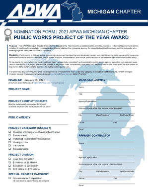 Fillable Online michigan apwa APWA Michigan - American Public Works ...