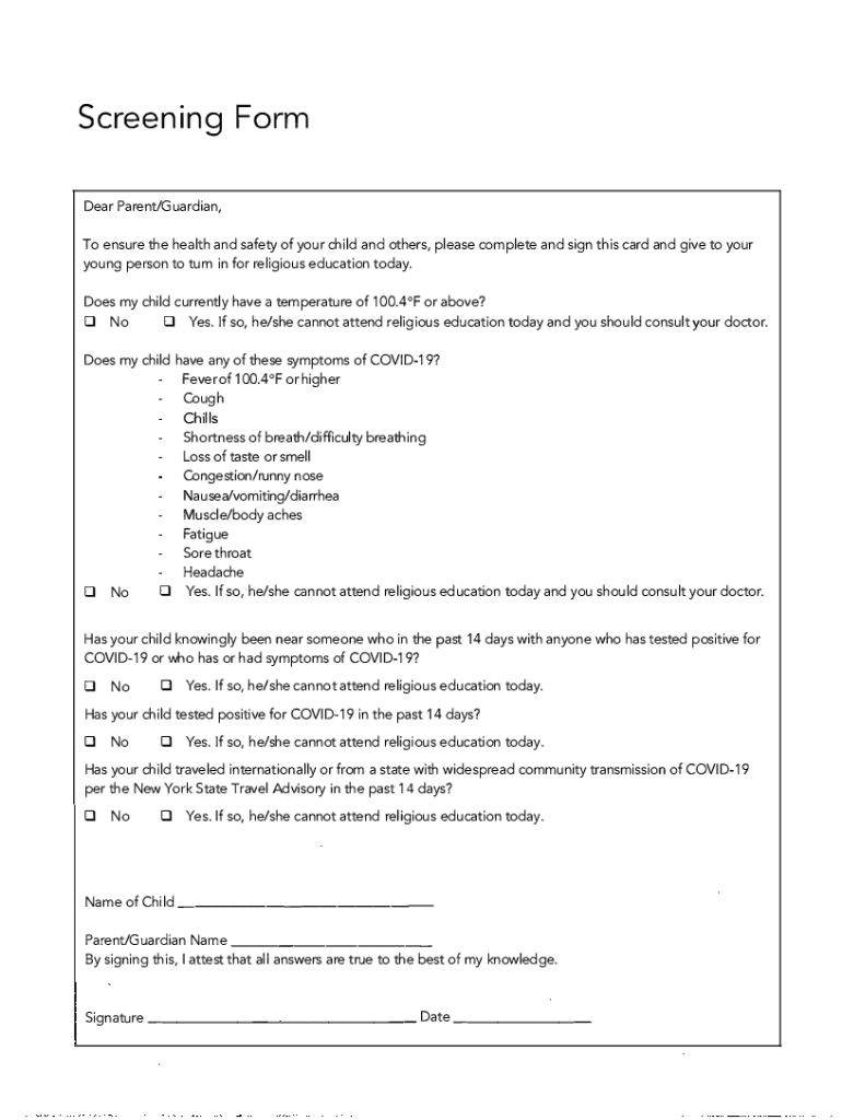 Fillable Online Screening Form - d2y1pz2y630308.cloudfront.net Fax ...