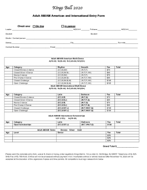 Fillable Online Adult AM Fax Email Print - pdfFiller