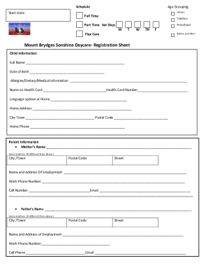 Fillable Online PDF Background Information Form for Preschool Students ...