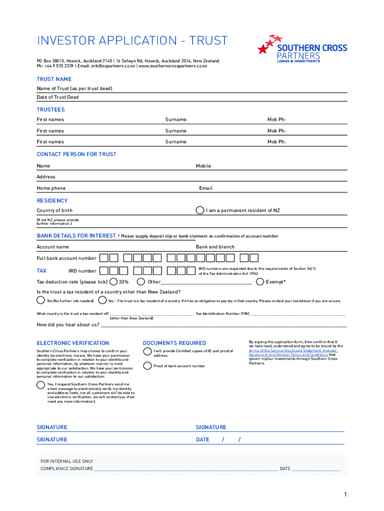 Fillable Online Home - Southern Cross Partners Fax Email Print - pdfFiller