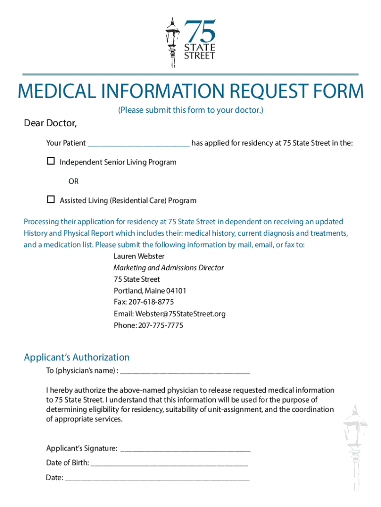 Fillable Online Patient Health Information Request FormPrintable ...