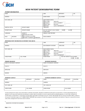 Fillable Online Demographic Form - Fill Out and Sign Printable PDF Template ... Fax Email Print ...