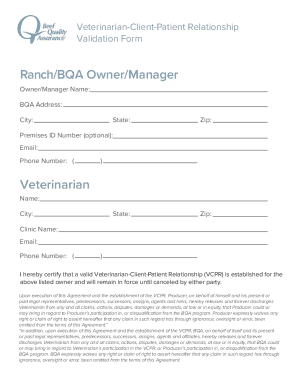 Fillable Online Veterinary-Client-Patient-Relationship-BQA-Form Fax ...