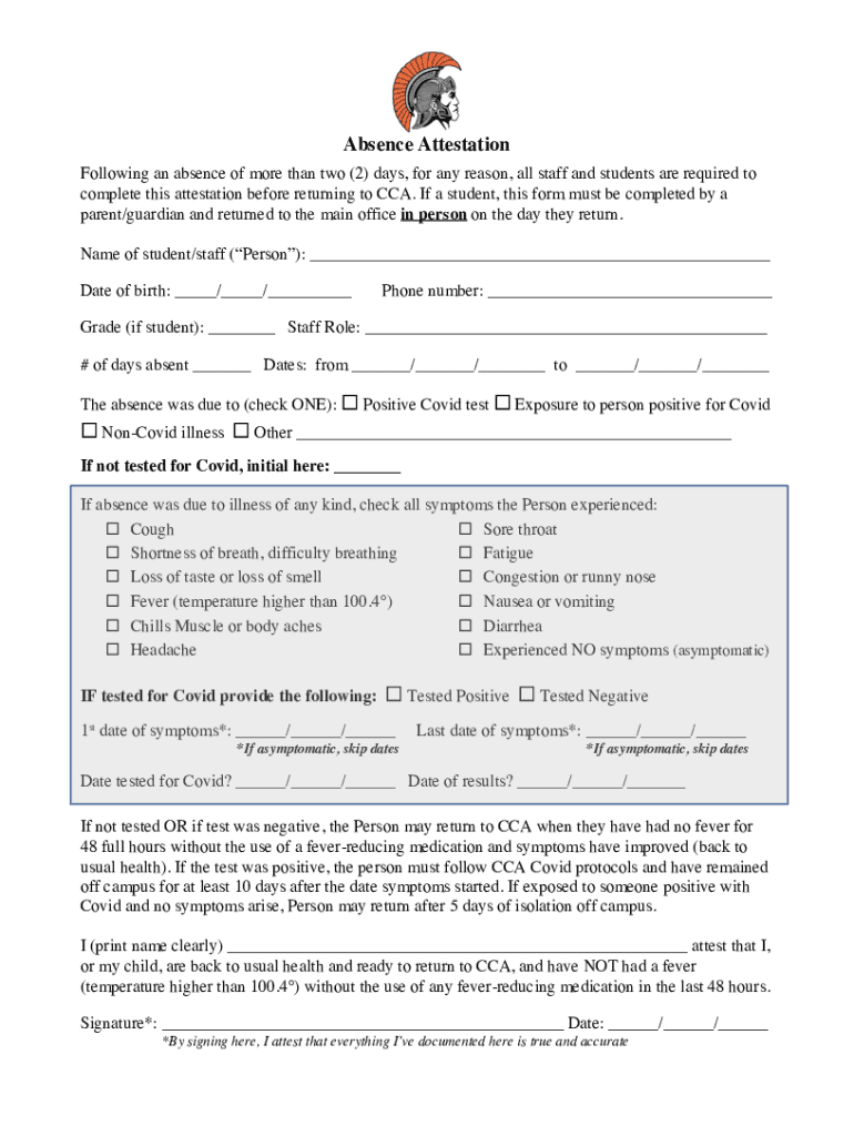 Fillable Online Attendance and AbsencesHuman ResourcesCase Western ...