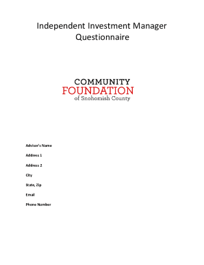 Fillable Online 11+ Investment Questionnaire Templates in PDFDOCFree ...