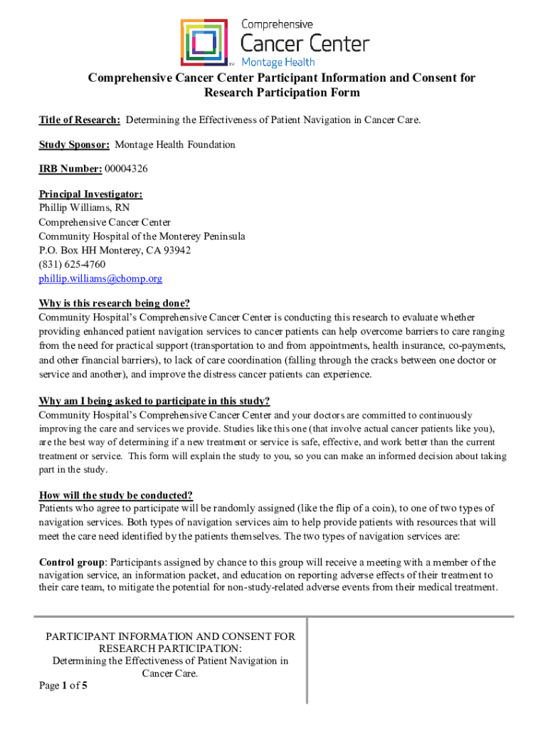 Fillable Online Chemotherapy Consent Form - chomp.org Fax Email Print ...