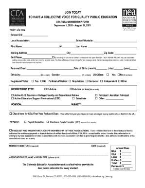 Fillable Online NEA - Student Enrollment Form Page - NEA - IMS Login ...