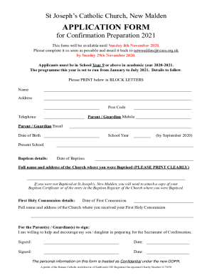 Fillable Online CF Confirmation Application Form 2020 Fax Email Print ...