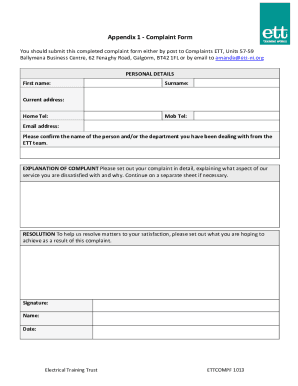Fillable Online sra-complain-form. Form for making complaints about SRA ...