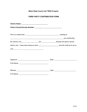 Fillable Online THIRD PARTY CONTRIBUTION FORM - homelesstrust.org Fax ...