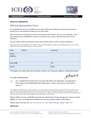 Fillable Online uk icej Charities and CASC: Gift Aid declaration forms ...